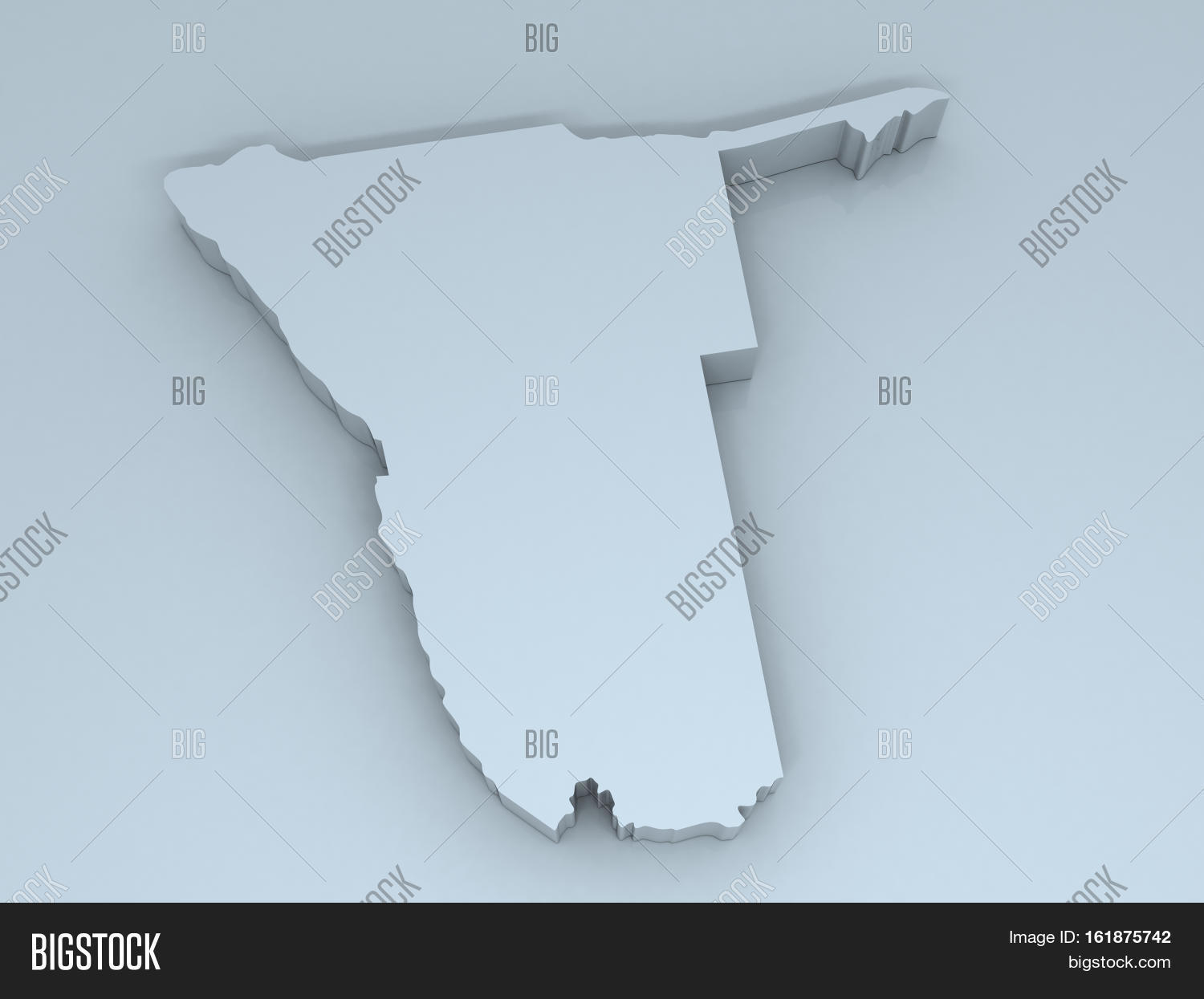 3D Map Namibia On Image & Photo (Free Trial) | Bigstock