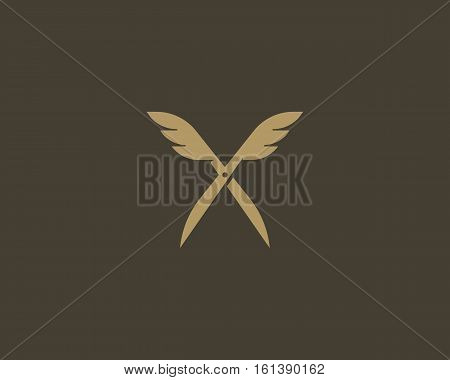 Scissors Wings Logo Vector & Photo (Free Trial) | Bigstock