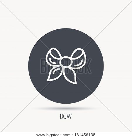 Gift bow icon. Present decoration sign. Ribbon for packaging symbol ...