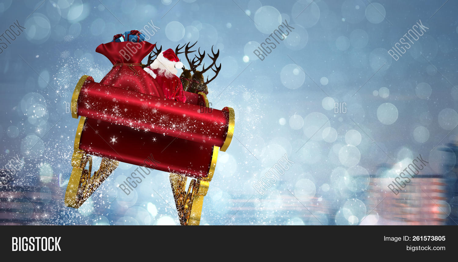 Santa Flying His Image & Photo (Free Trial) | Bigstock