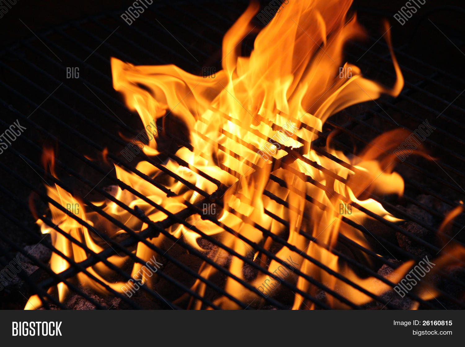 Burning Flame Barbecue Image & Photo (Free Trial) | Bigstock