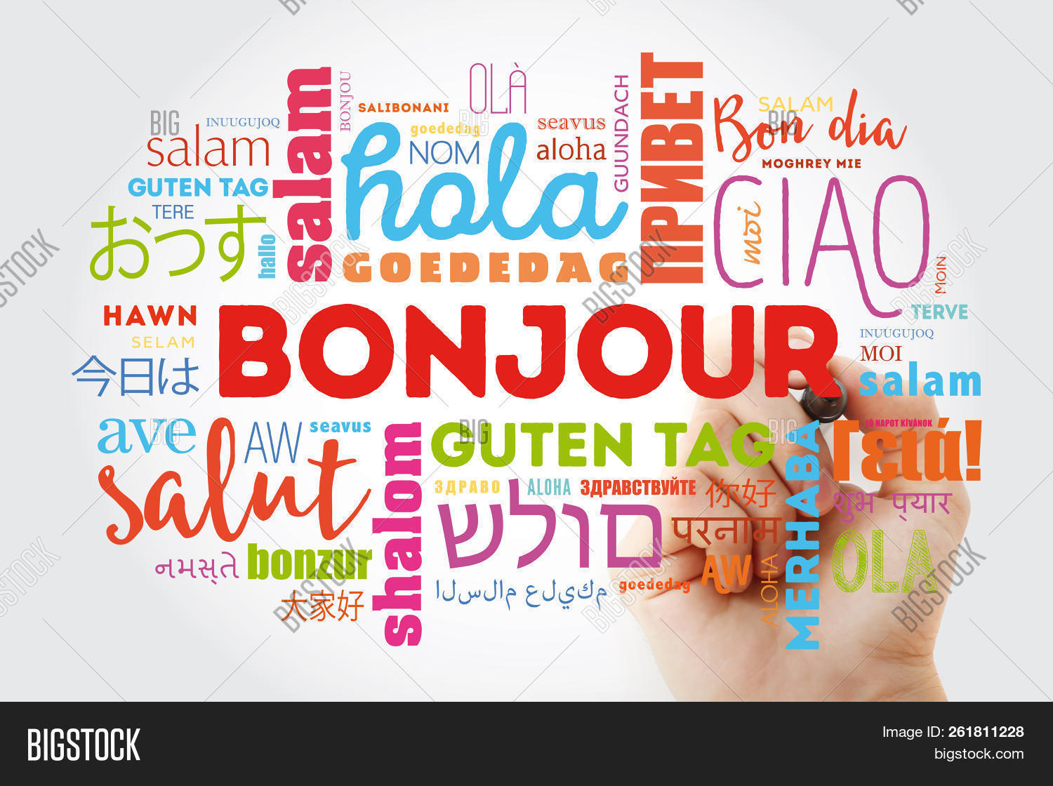 Bonjour (hello Image & Photo (Free Trial) | Bigstock
