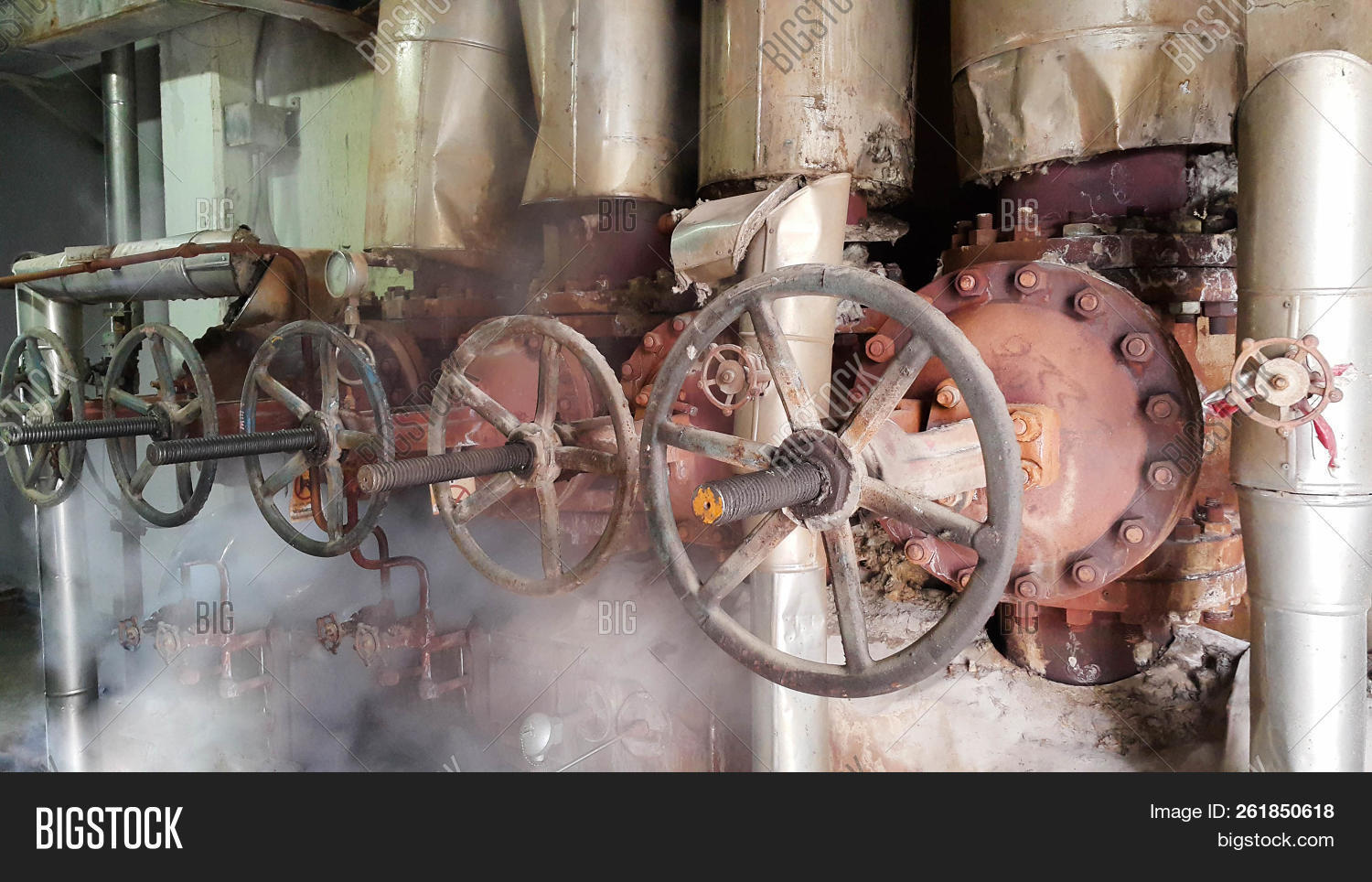 Big Main Valves Steam Image & Photo (Free Trial) | Bigstock