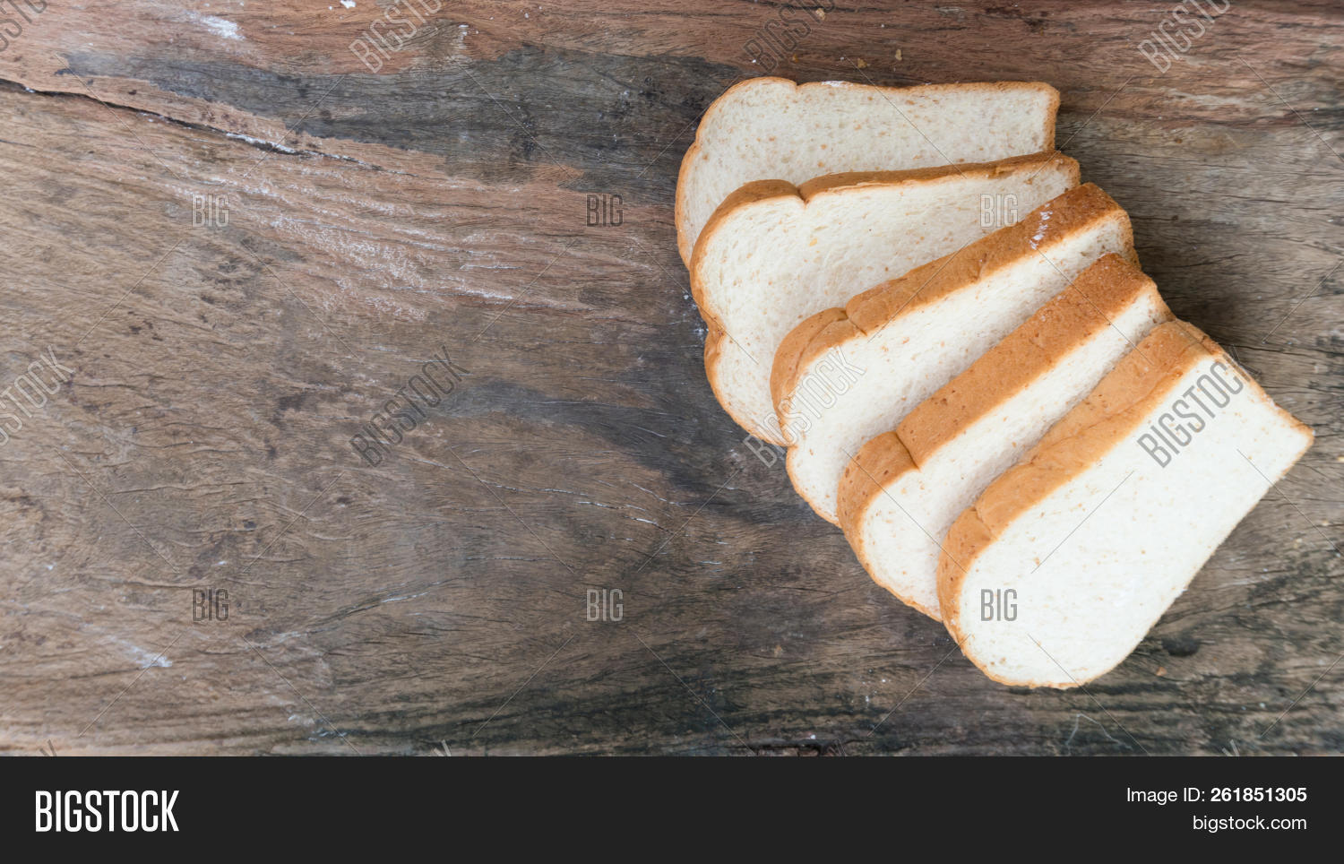 Bread Food On Wood Image & Photo (Free Trial) | Bigstock
