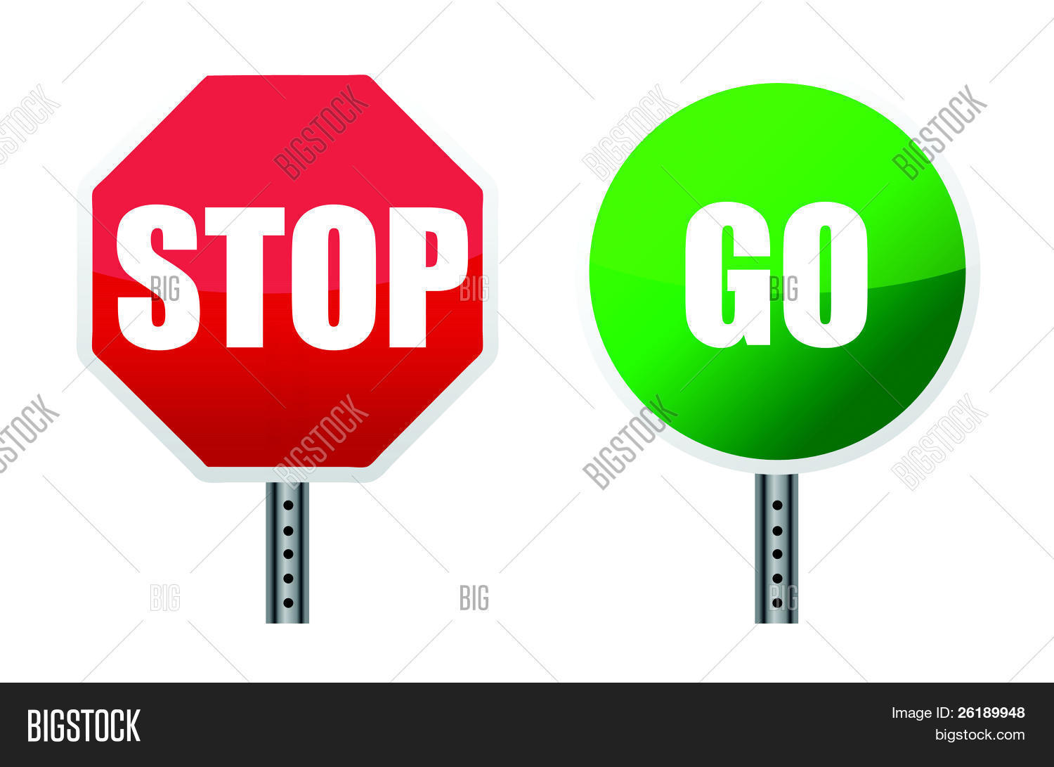 Stop Go Sign Vector & Photo (Free Trial) | Bigstock