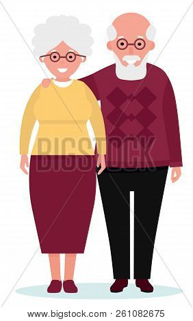 Happy Old Couple Vector & Photo (Free Trial) | Bigstock