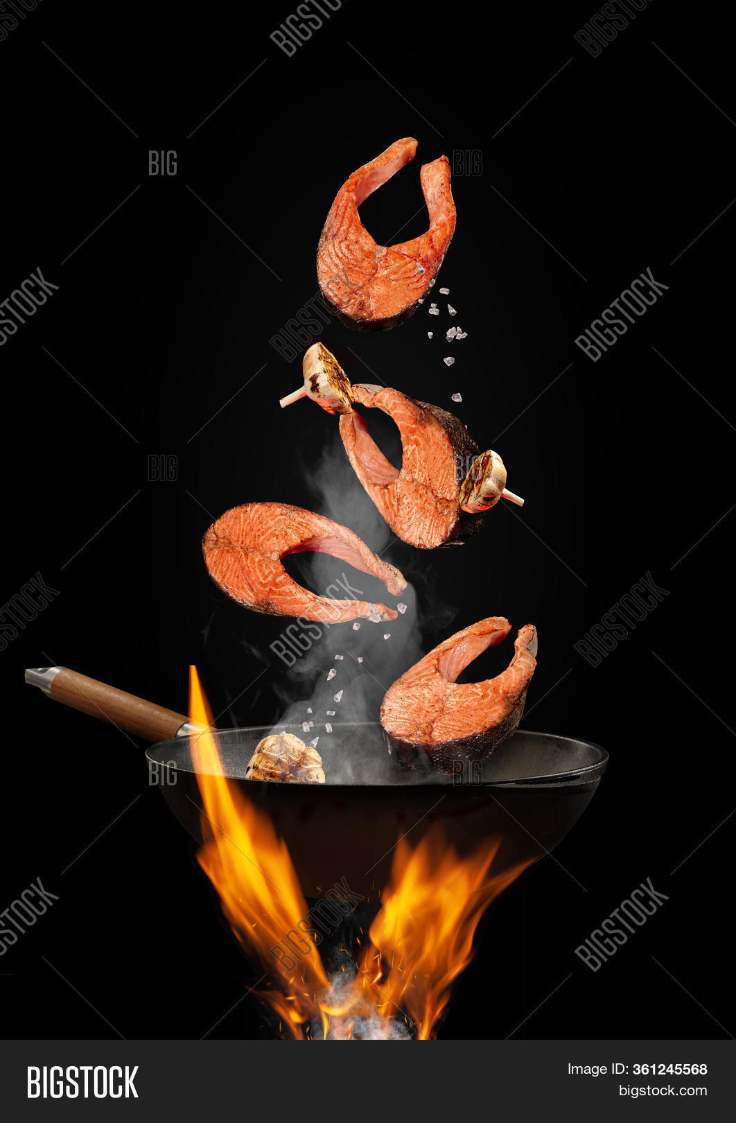 Wok Pan Smoke Above Image & Photo (Free Trial) | Bigstock