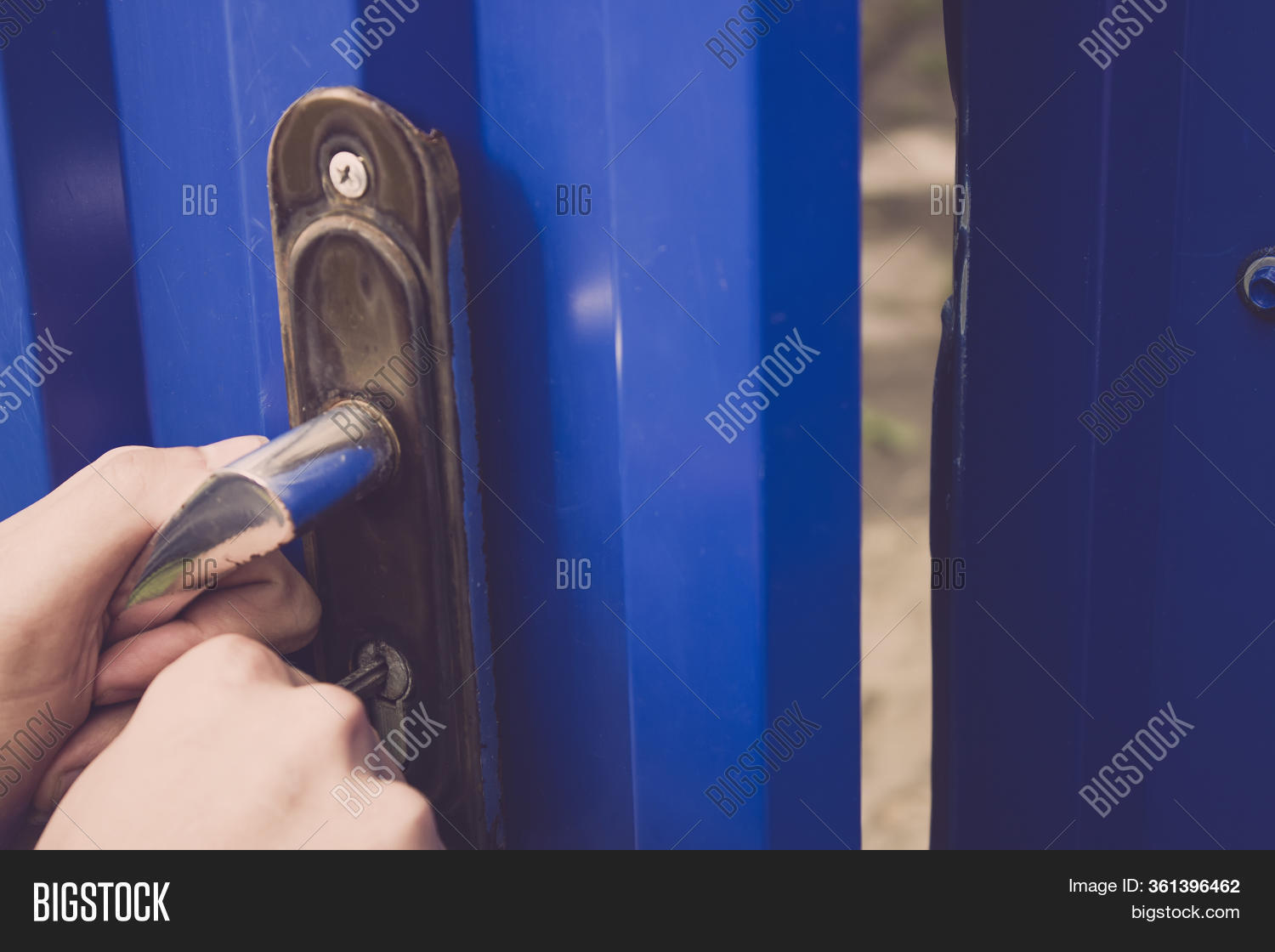 Man Opens Gate Door Image & Photo (Free Trial) | Bigstock