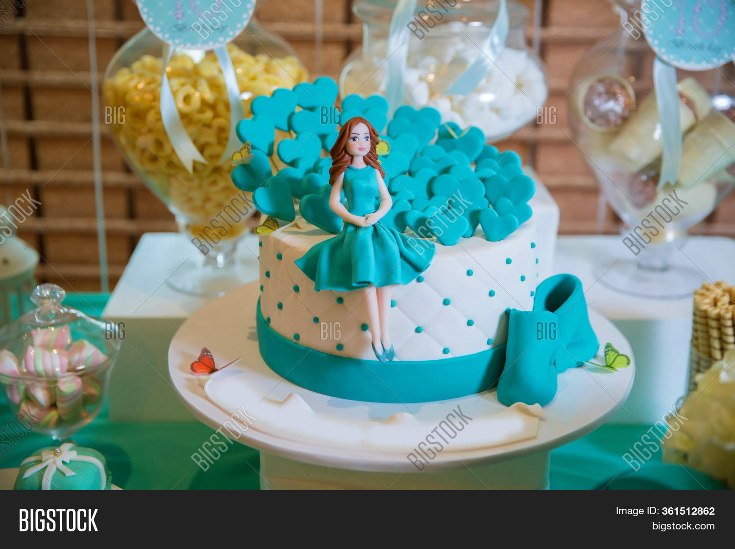 Blue Birthday Cake For Girls