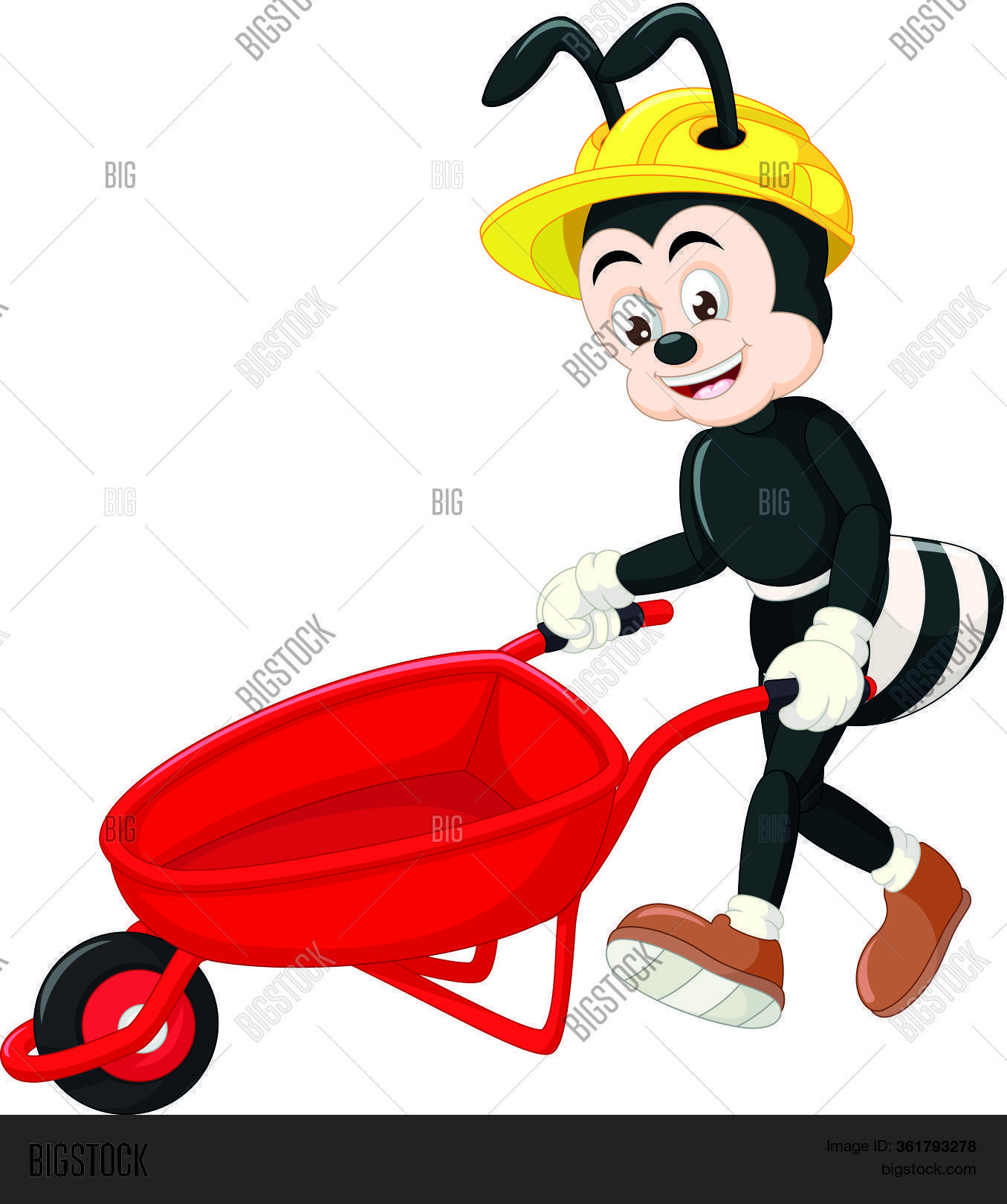 Black Ant Red Cart Vector & Photo (Free Trial) | Bigstock