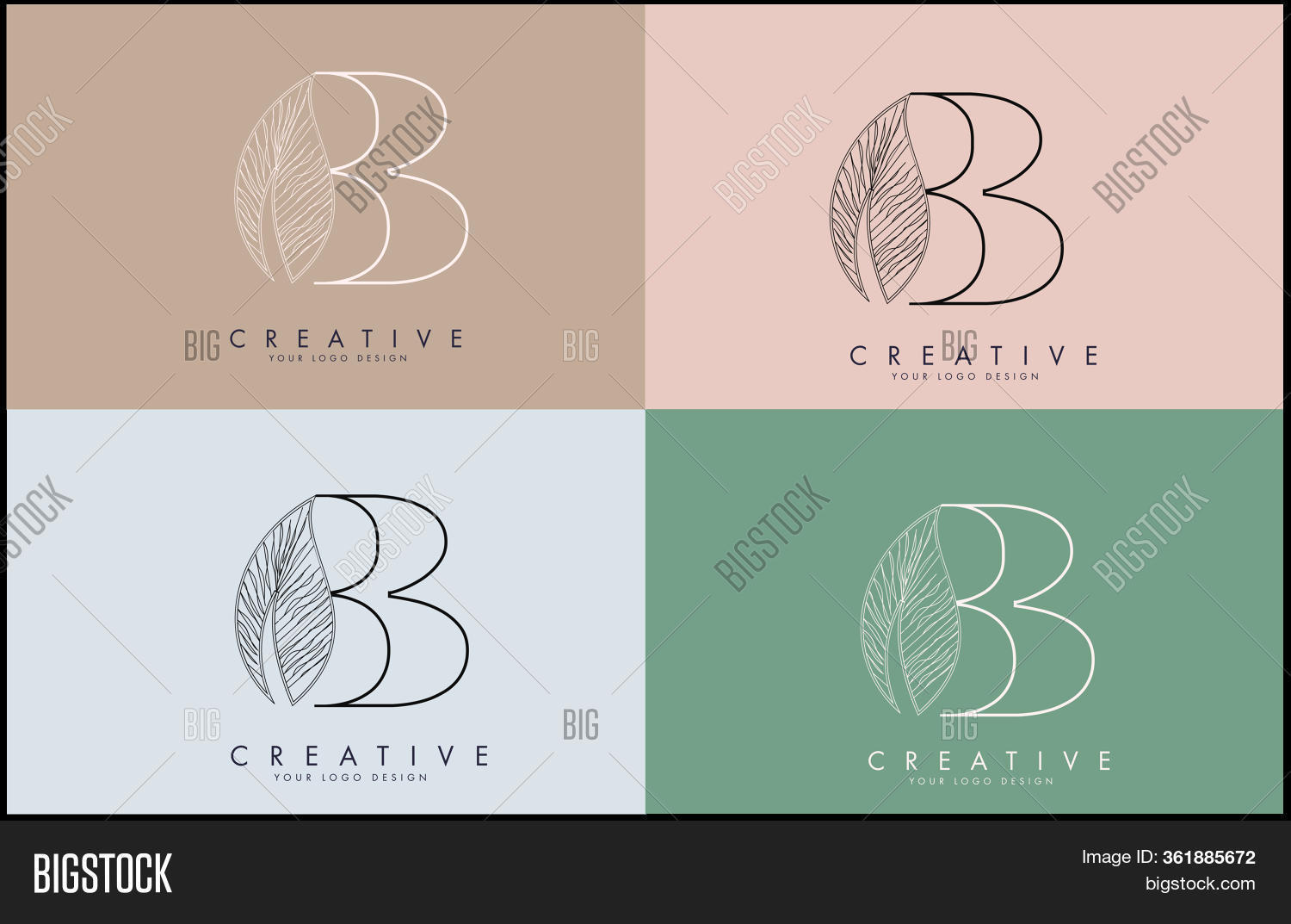 Outline Letter B Logo Vector & Photo (Free Trial) | Bigstock