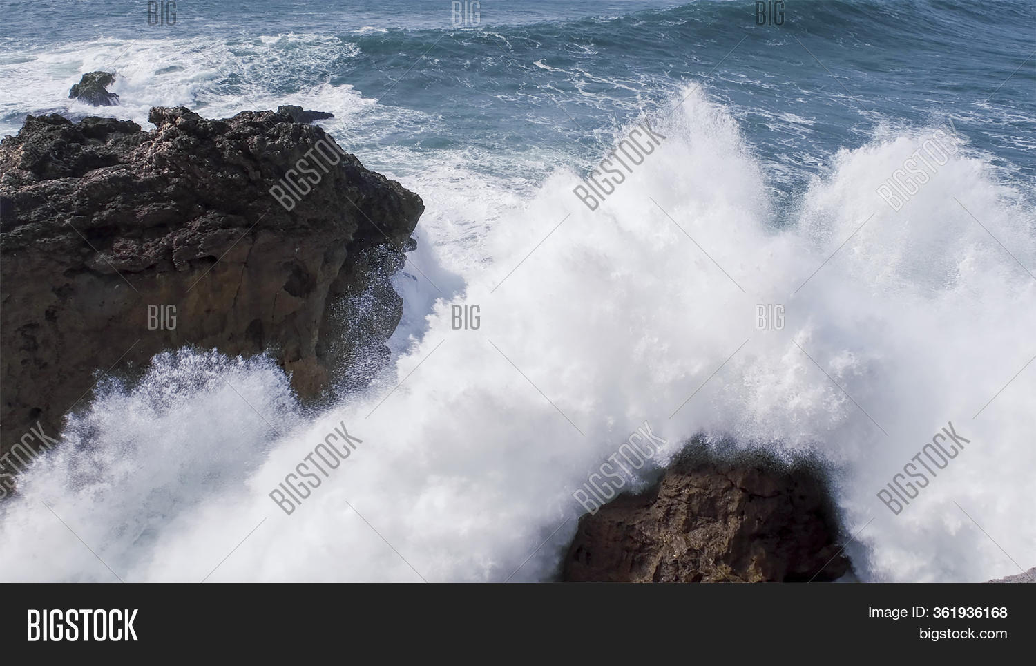 Giant Waves Crash Into Image & Photo (Free Trial) | Bigstock
