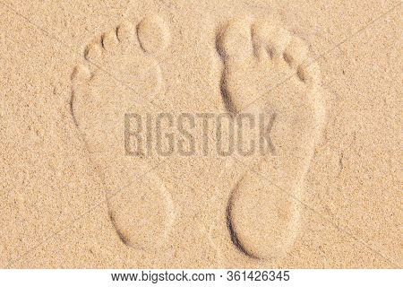 Two Footprints Sand Image & Photo (Free Trial) | Bigstock