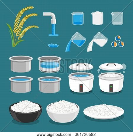 Rice Cooking Vector & Photo (Free Trial) | Bigstock