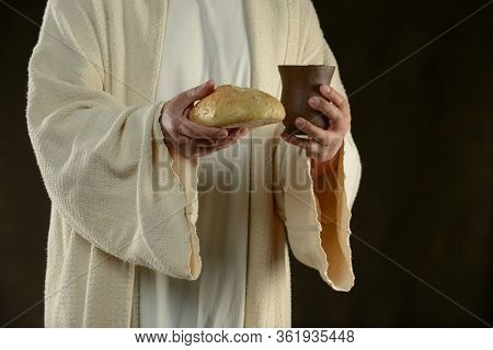Jesus Holding Bread Image & Photo (Free Trial) | Bigstock
