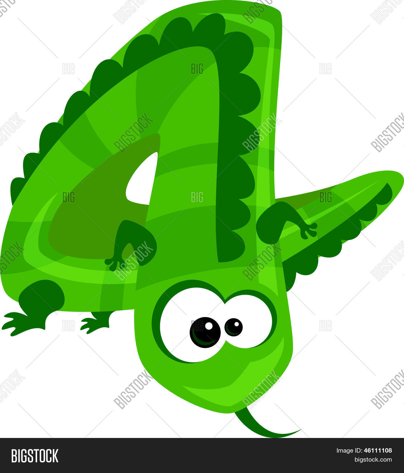 Number 4 Cartoon Vector & Photo (Free Trial) | Bigstock