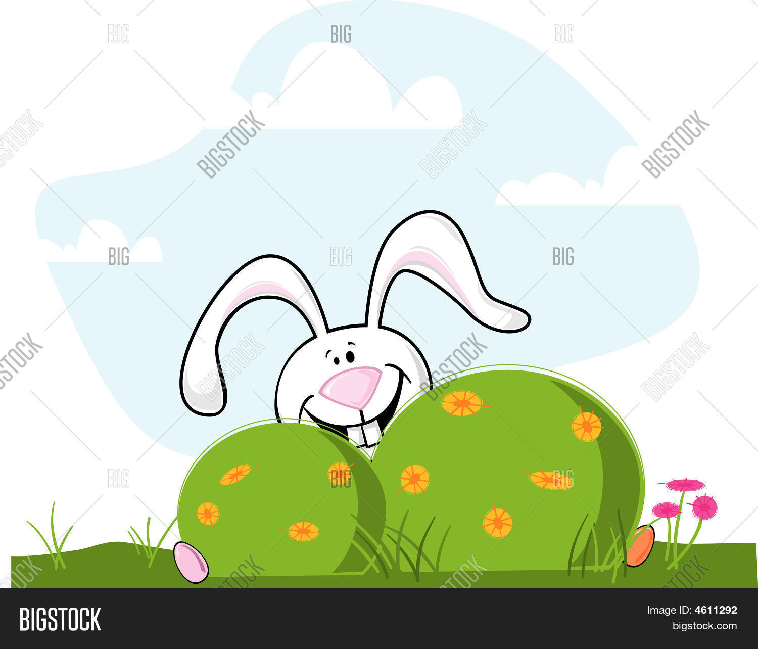 Hiding Bunny Vector & Photo (Free Trial) | Bigstock