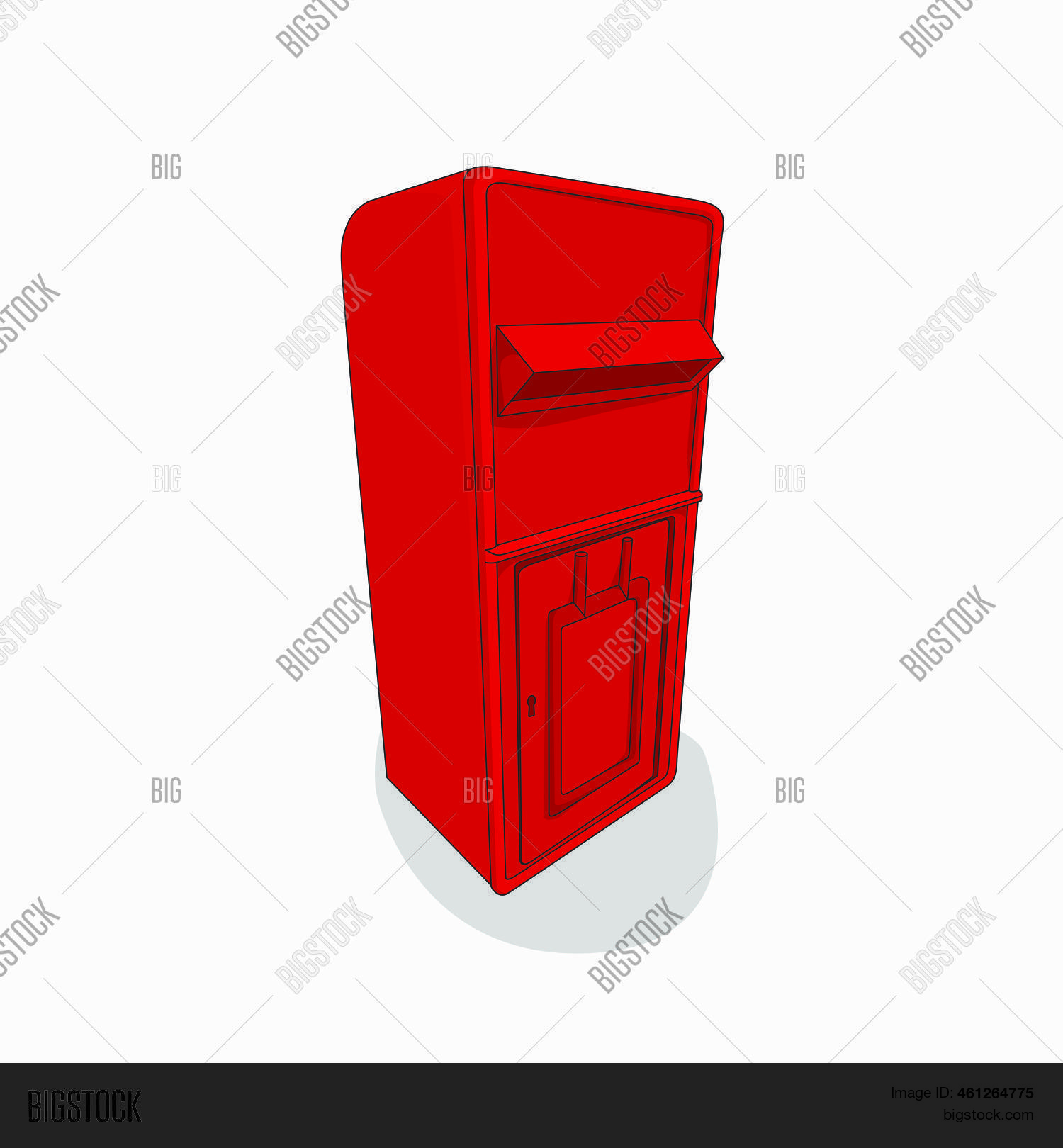 Red Post Box Cartoon Vector & Photo (Free Trial) | Bigstock
