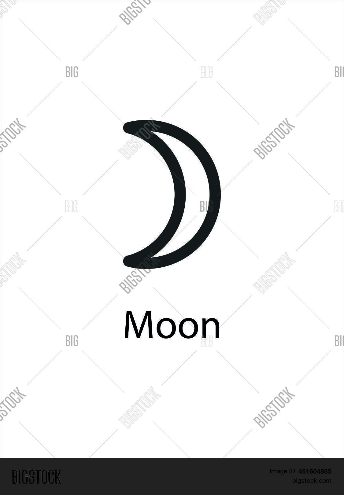 Moon Symbol Planets. Vector & Photo (Free Trial) | Bigstock
