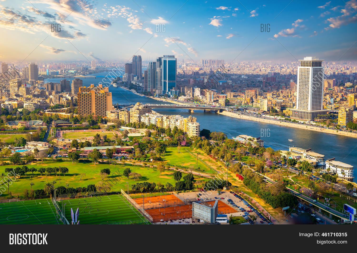 Cairo Aerial View Nile Image & Photo (Free Trial) | Bigstock