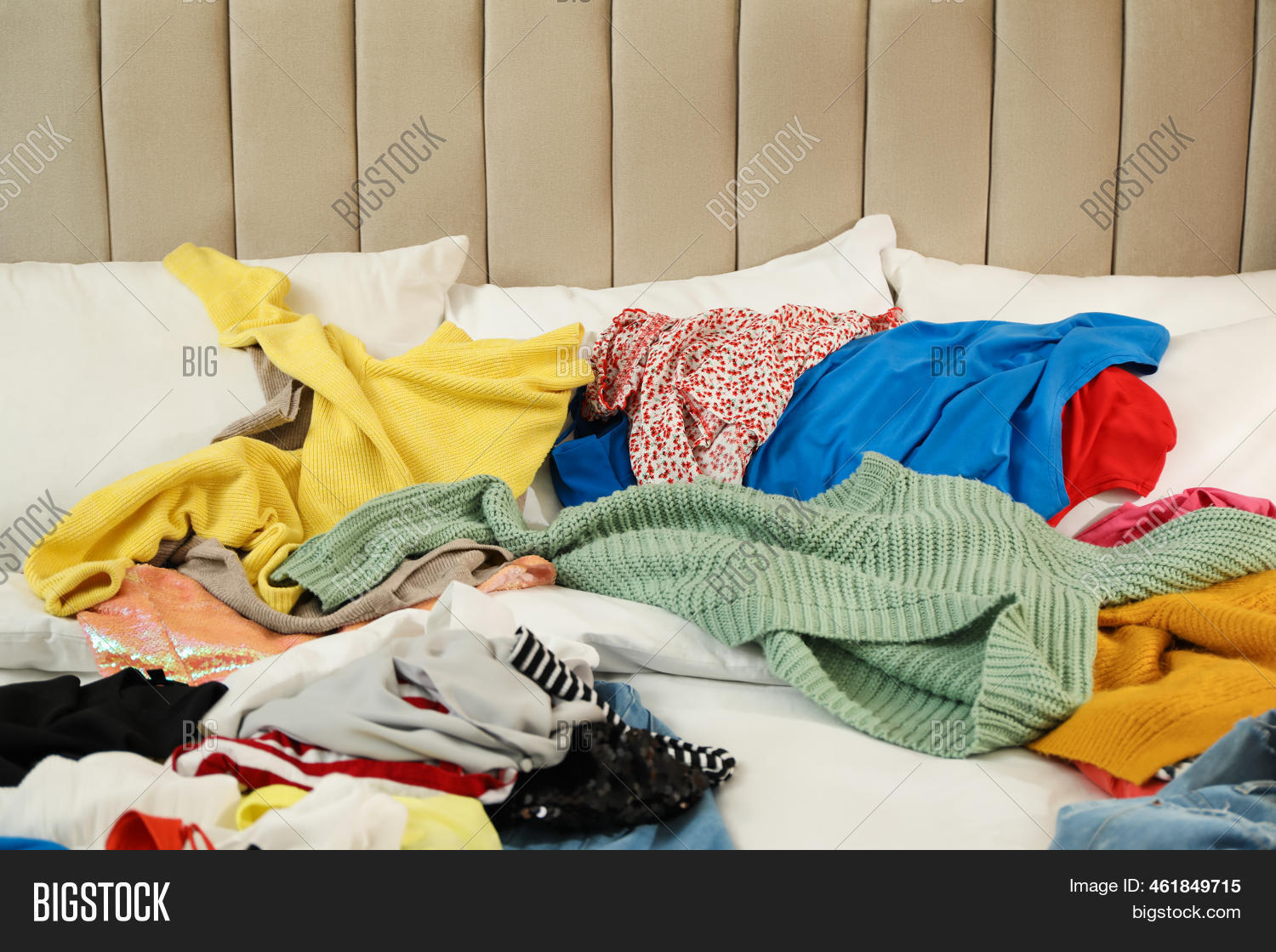 Pile Clothes On Bed Image & Photo (Free Trial) | Bigstock