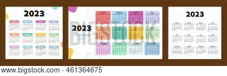Set Color Calendar Vector & Photo (Free Trial) | Bigstock