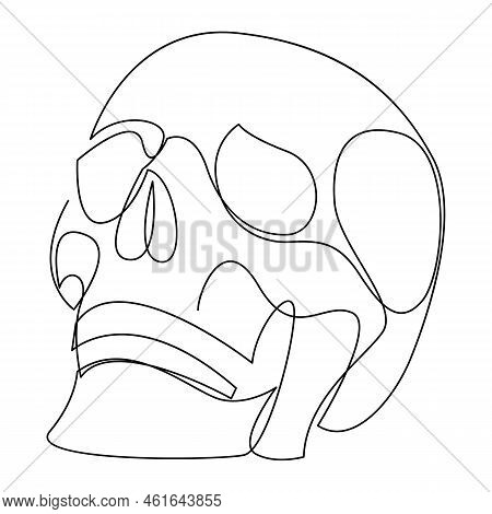 Human Skull One Line Vector & Photo (Free Trial) | Bigstock