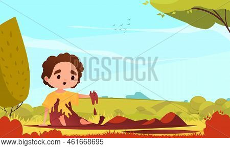Dirty Kid Cartoon Vector & Photo (Free Trial) | Bigstock