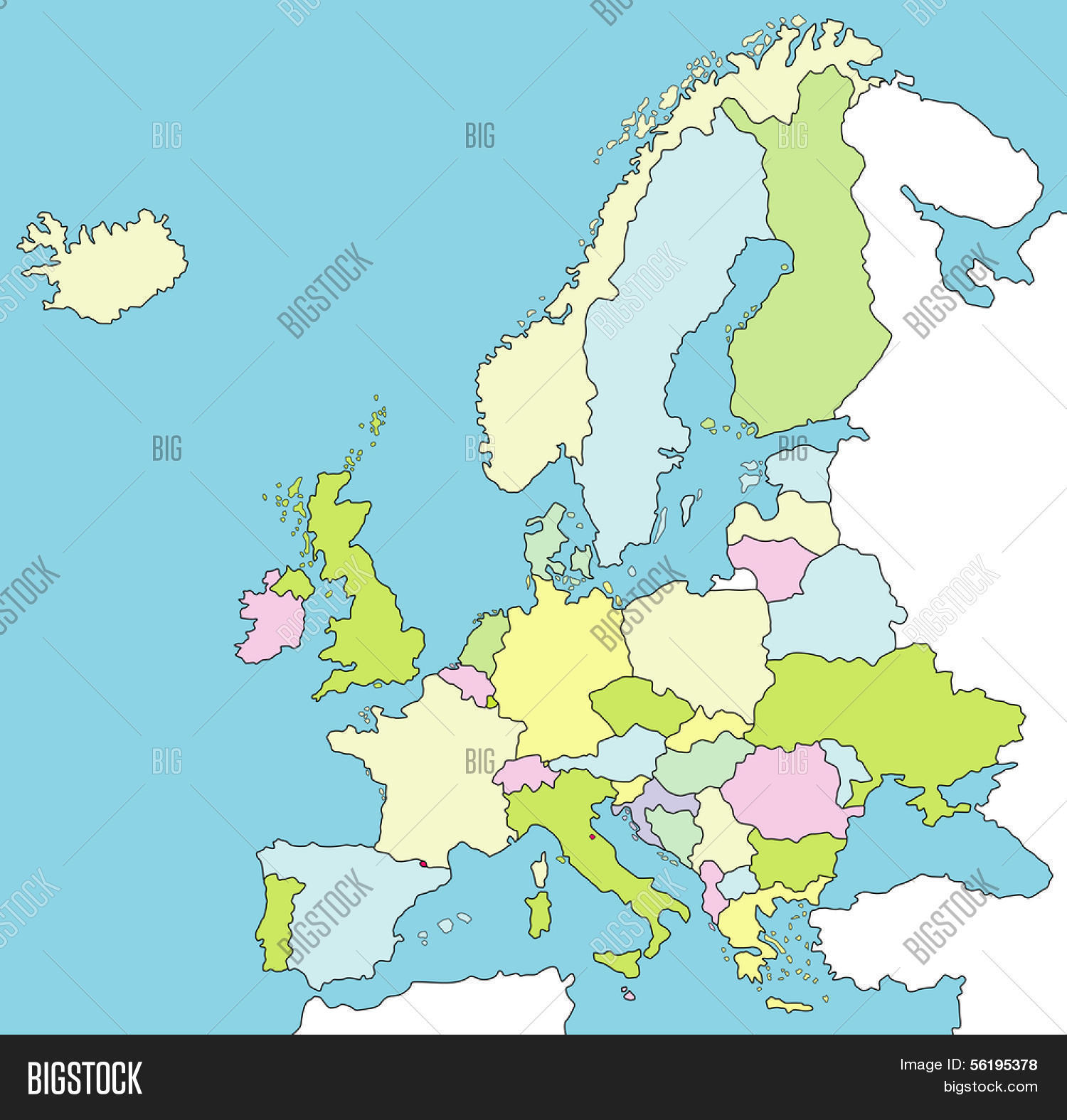 Stylized Map Europe Image & Photo (Free Trial) | Bigstock