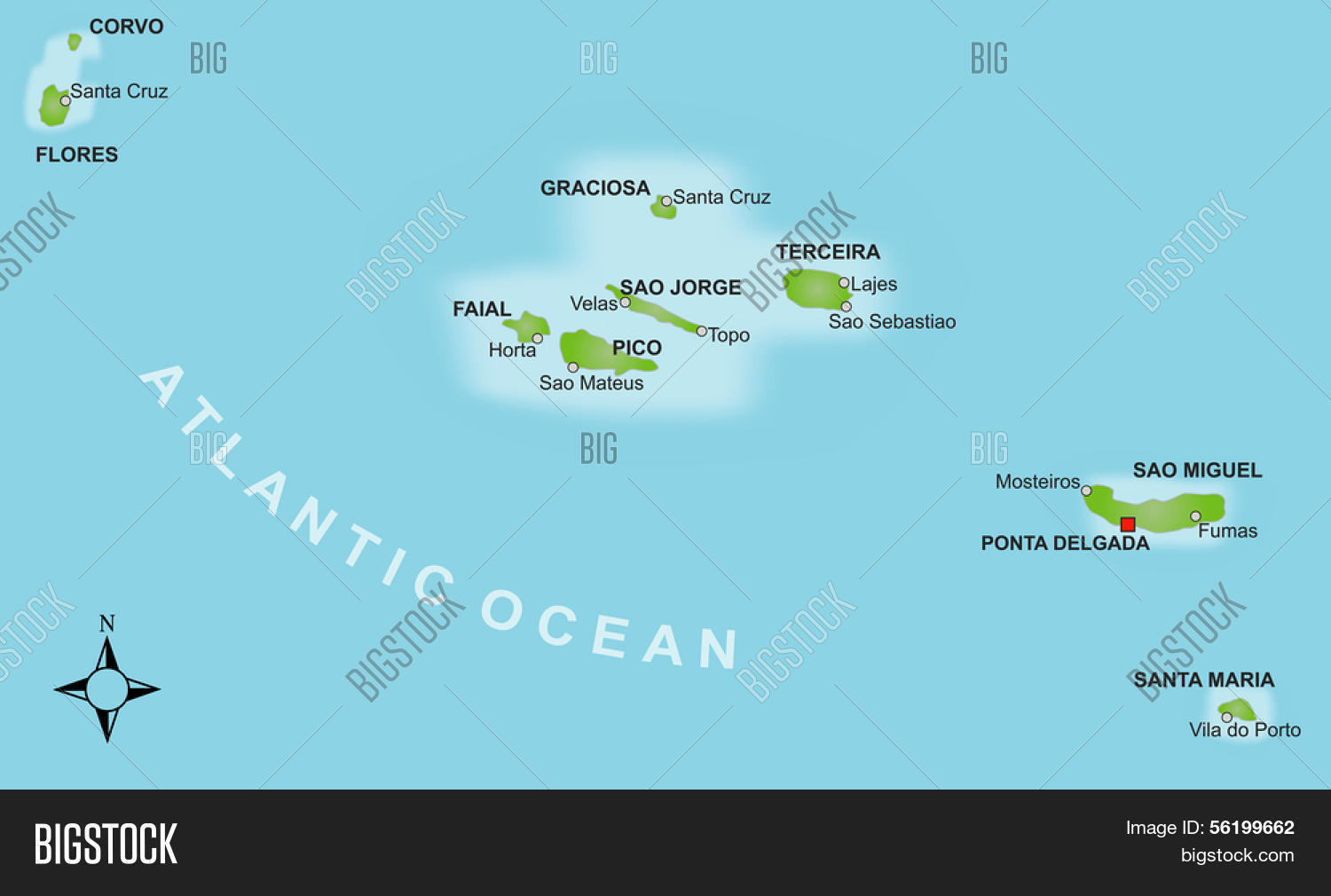 Stylized Map Azores Image & Photo (Free Trial) | Bigstock