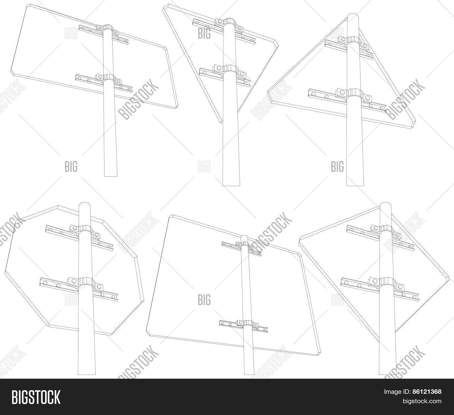 Set Wire-frame Road Vector & Photo (Free Trial) | Bigstock
