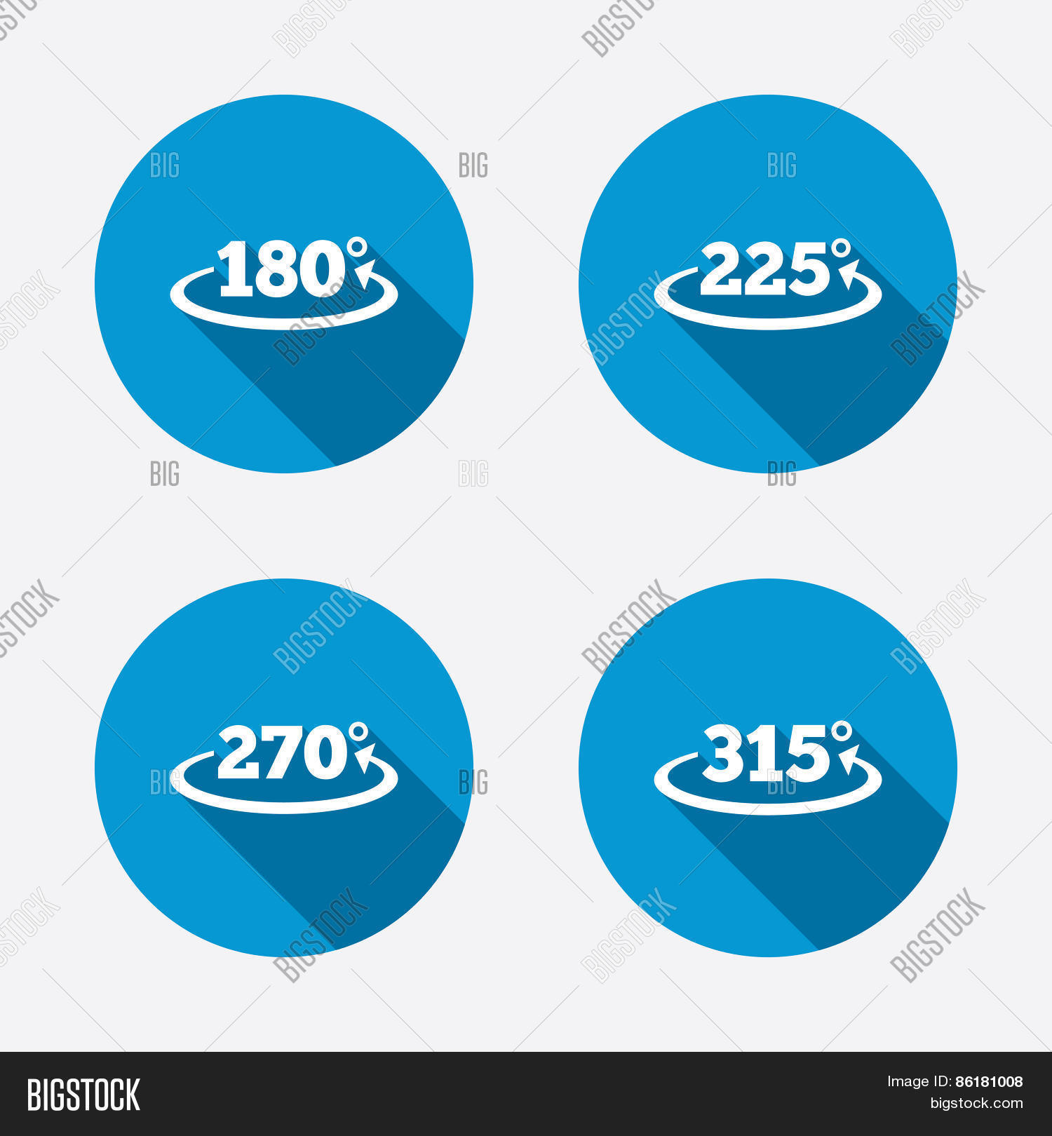 Angle Degrees Icons. Vector & Photo (Free Trial) | Bigstock