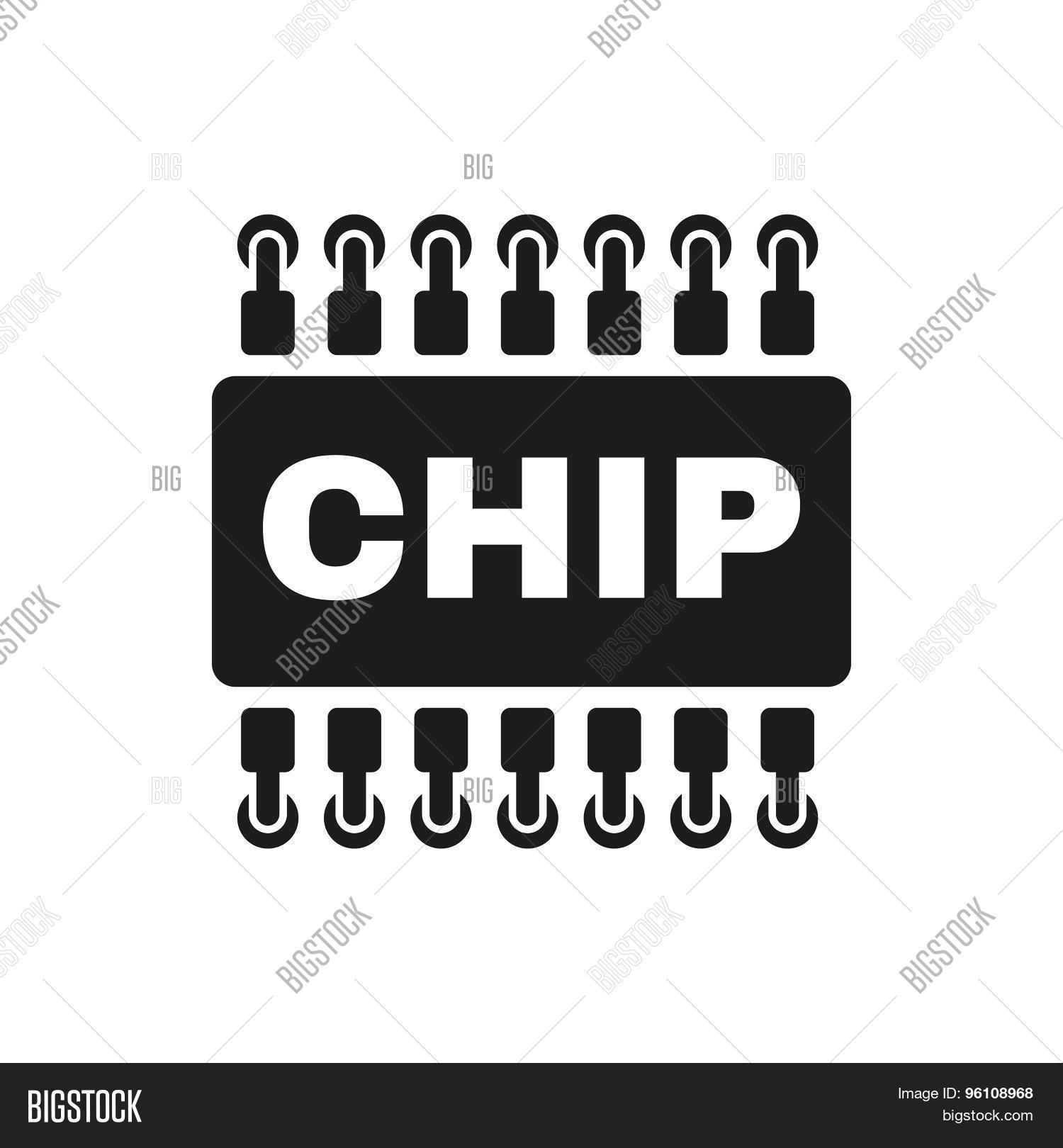 Chip Icon. Microchip Vector & Photo (Free Trial) | Bigstock