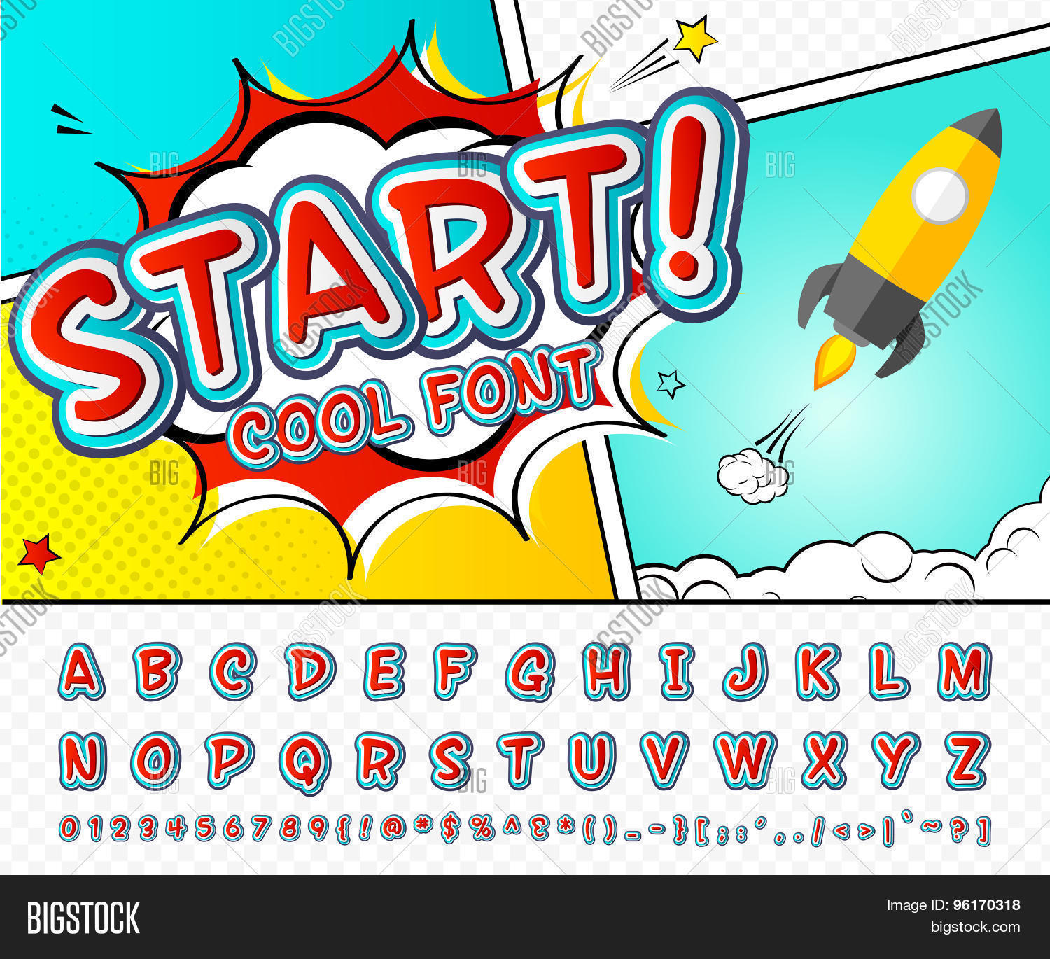 Comic Font. Alphabet Vector & Photo (Free Trial) | Bigstock