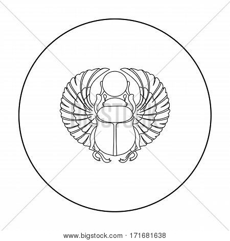 Scarab Icon Outline Vector & Photo (Free Trial) | Bigstock
