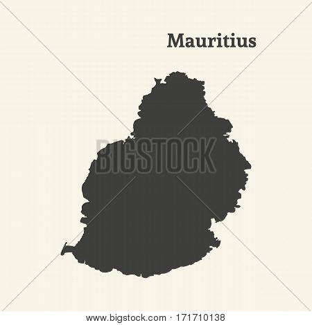 Outline Map Mauritius Vector & Photo (Free Trial) | Bigstock