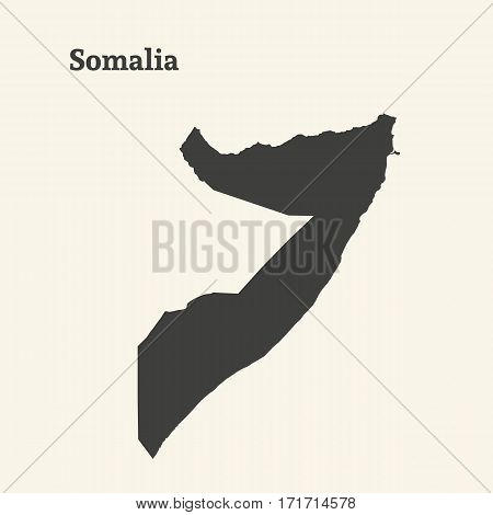 Outline Map Somalia. Vector & Photo (Free Trial) | Bigstock