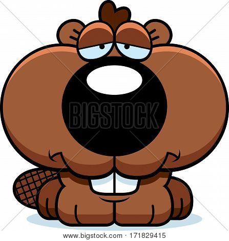 Cartoon Sad Beaver Vector & Photo (Free Trial) | Bigstock