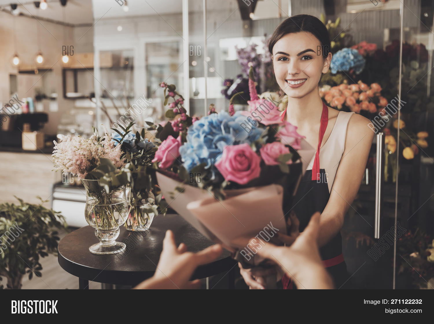 Beautiful Girl Florist Image & Photo (Free Trial) | Bigstock