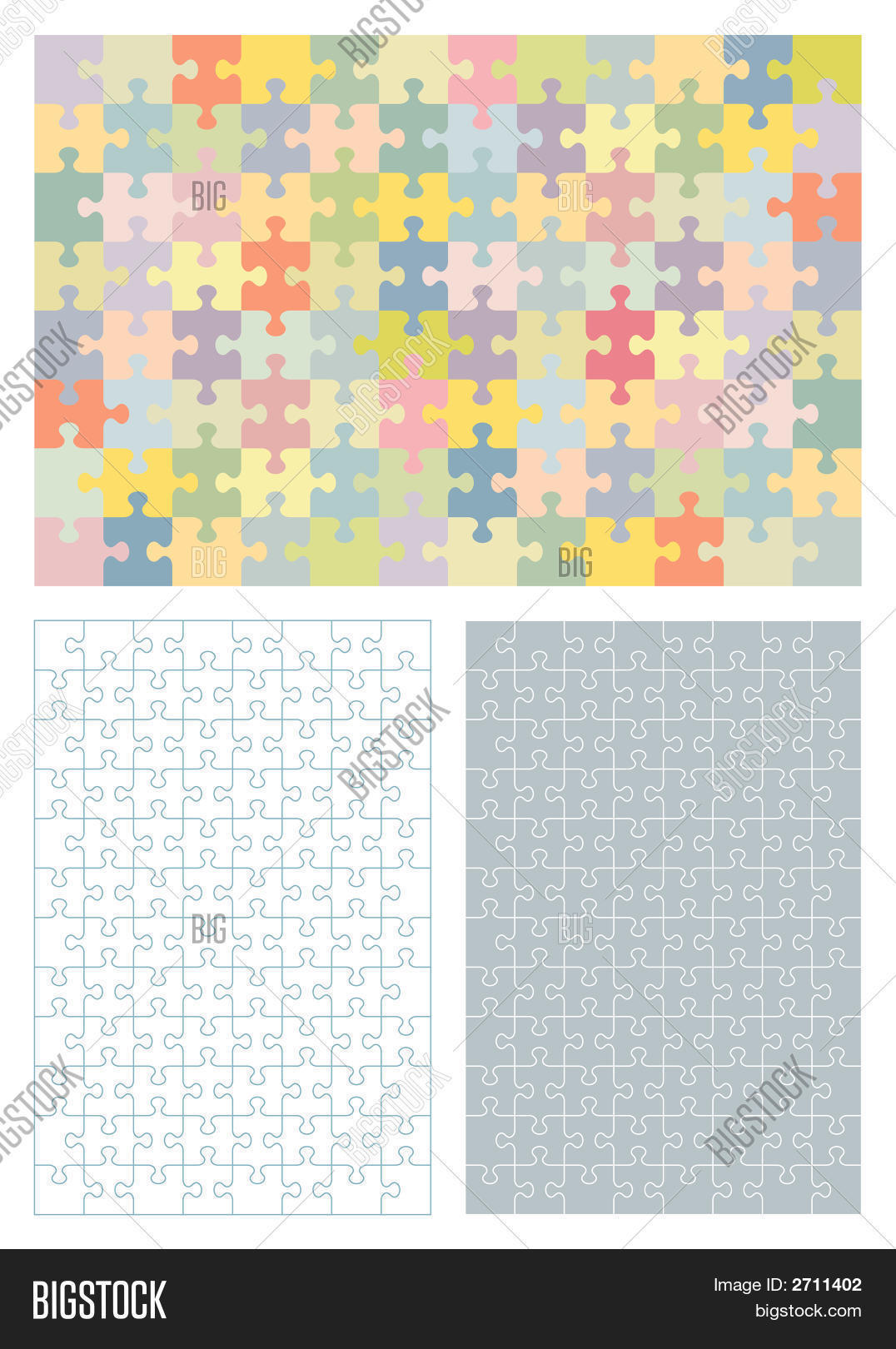 Jigsaw Puzzle Blank Vector & Photo (Free Trial) | Bigstock