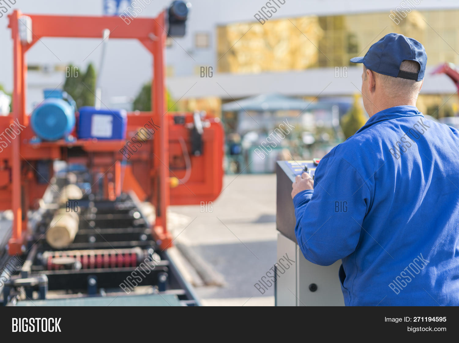 Worker Pressing Image & Photo (Free Trial) | Bigstock