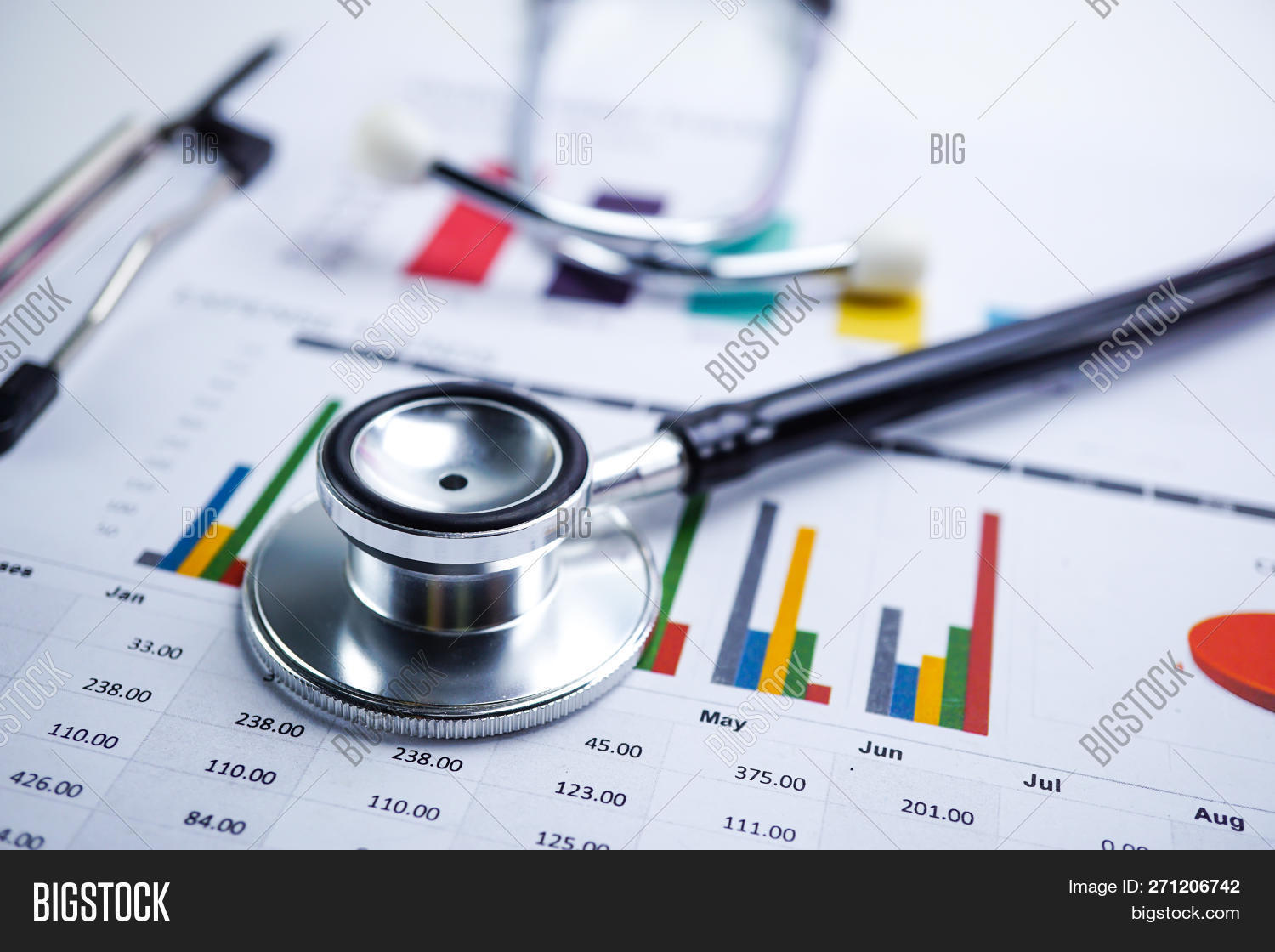 Stethoscope, Charts Image & Photo (Free Trial) | Bigstock