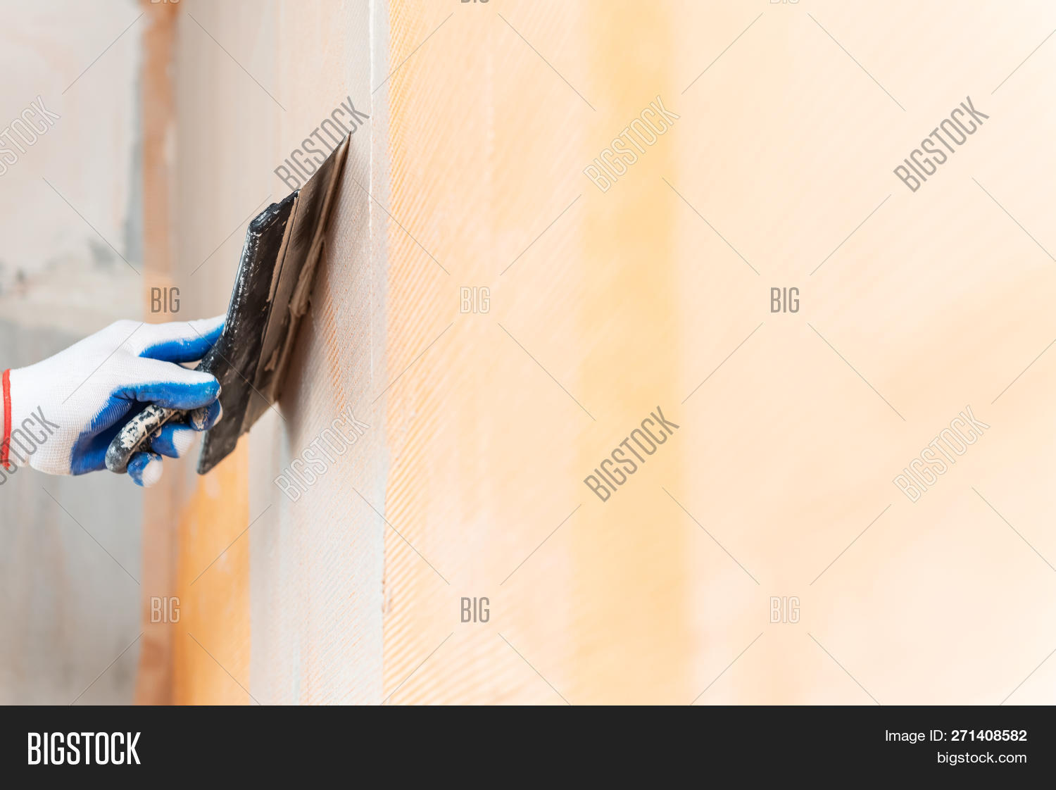 Worker Applying Putty Image & Photo (Free Trial) | Bigstock