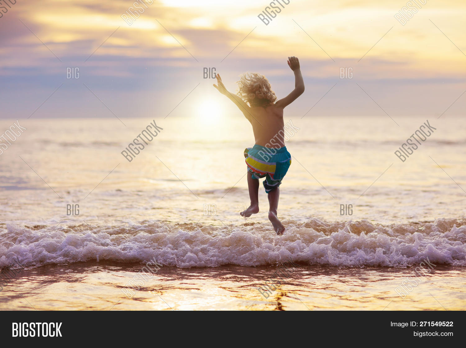 Child Playing On Ocean Image & Photo (Free Trial) | Bigstock