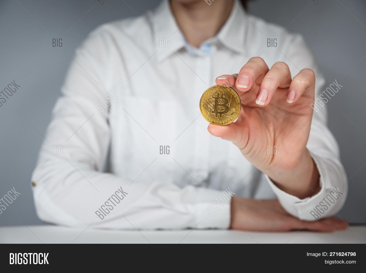 Golden Bitcoin Man Image & Photo (Free Trial) | Bigstock