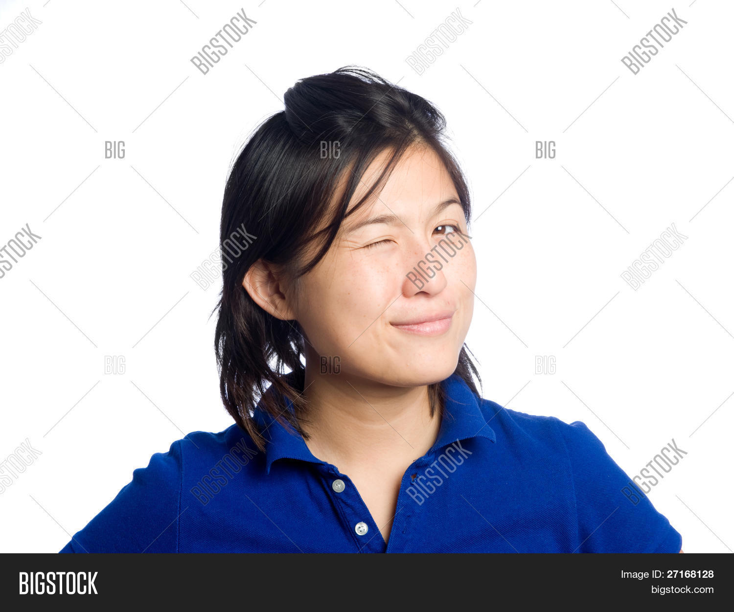 Asian Girl Winks Image And Photo Free Trial Bigstock
