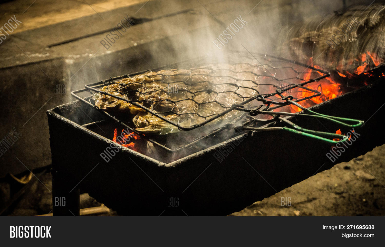 Fish Grill Fire Coal Image & Photo (Free Trial) | Bigstock