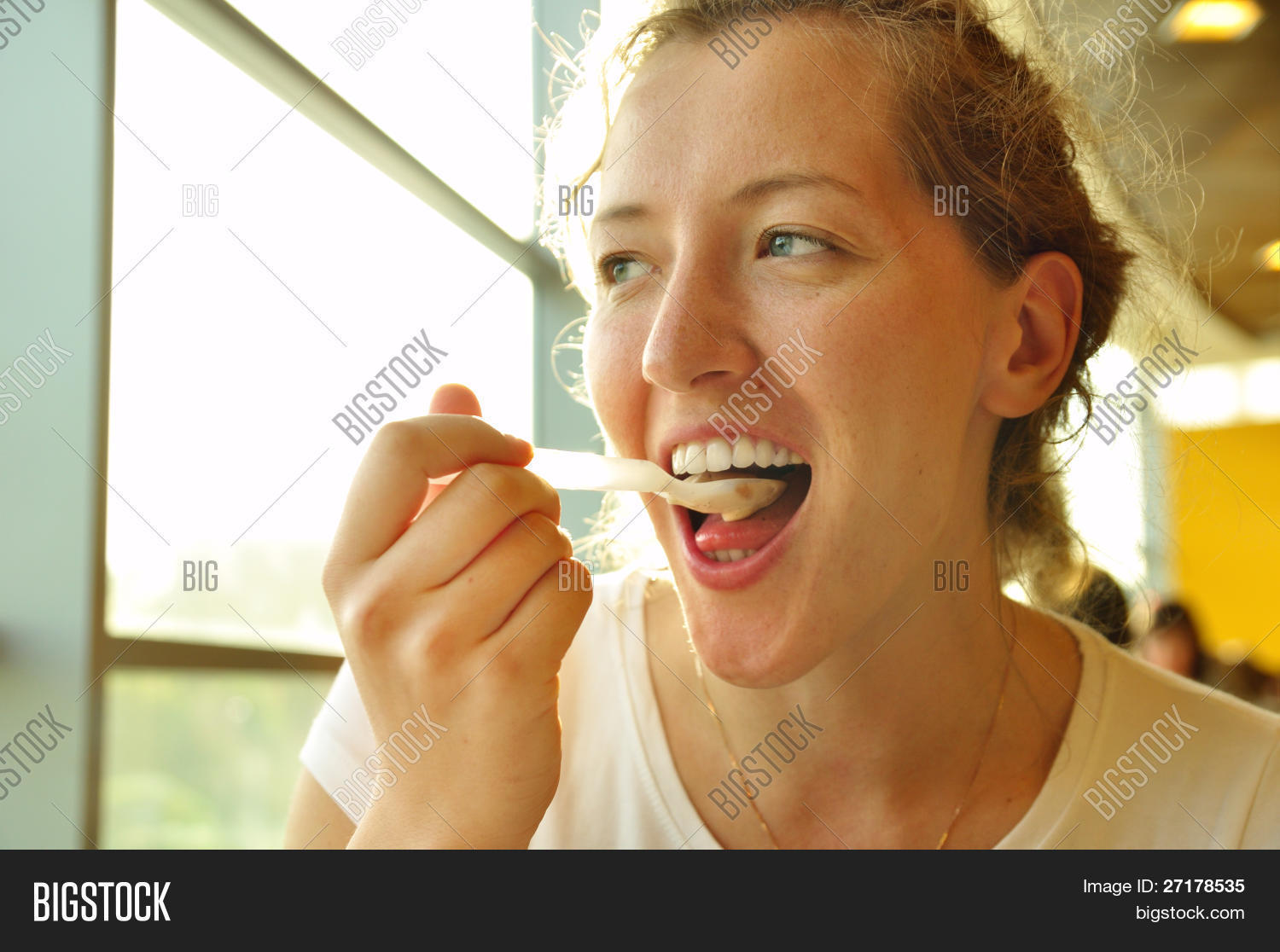 Woman Eating Dessert Image & Photo (Free Trial) | Bigstock