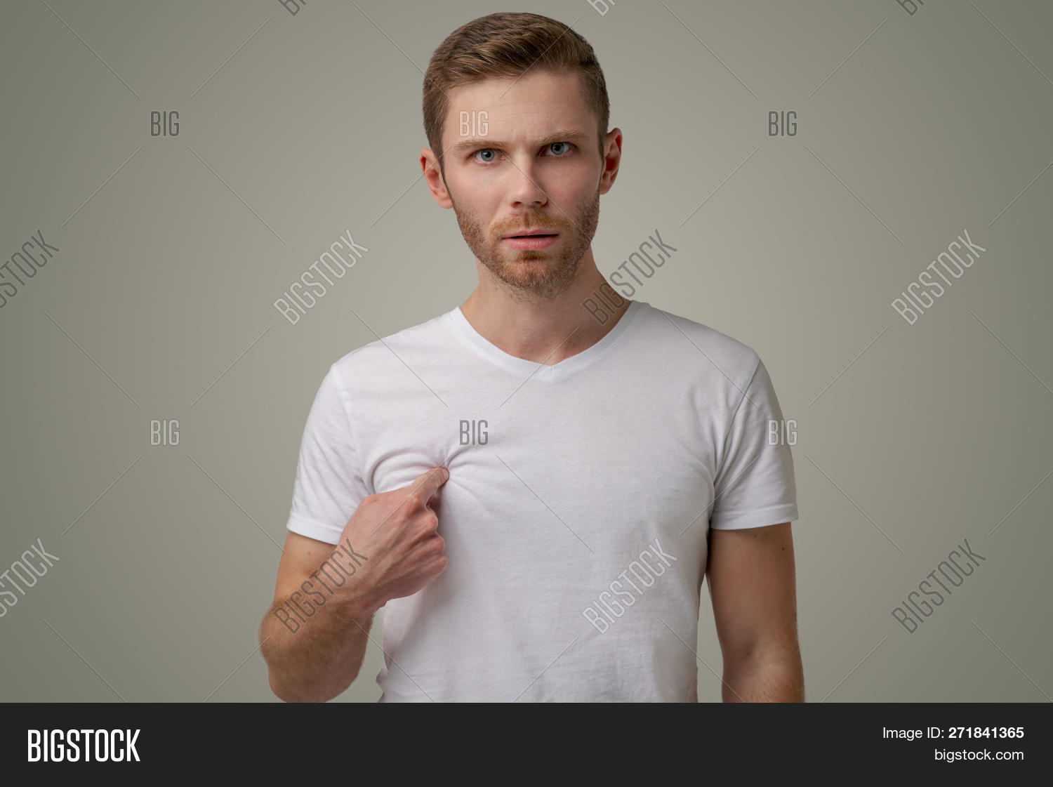 Surprised Man Points Image & Photo (Free Trial) | Bigstock