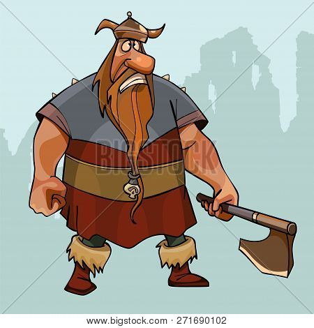 Cartoon Sad Viking Vector & Photo (Free Trial) | Bigstock